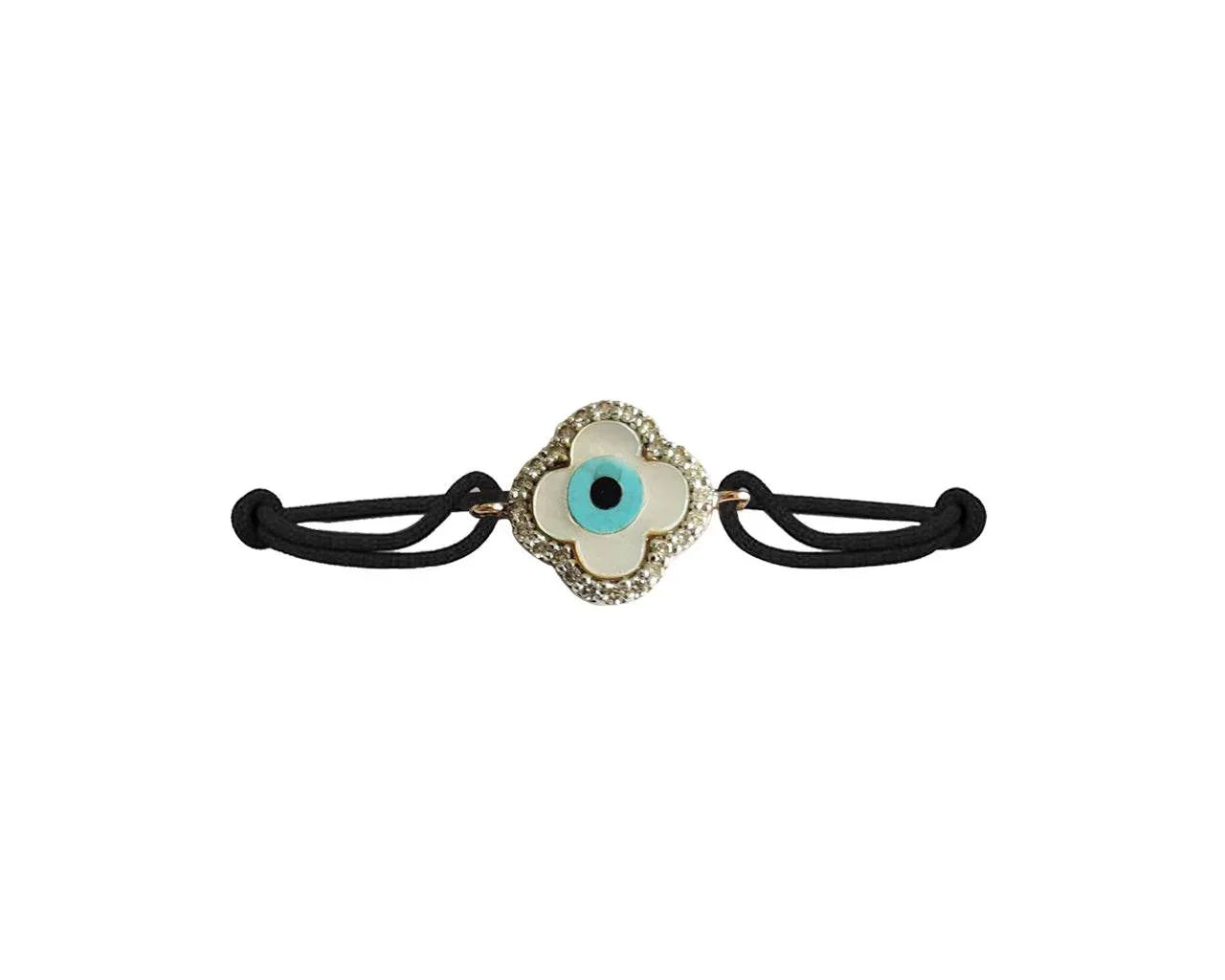 Buy Evil Eye Clover Charm Bracelet – Jewelslane