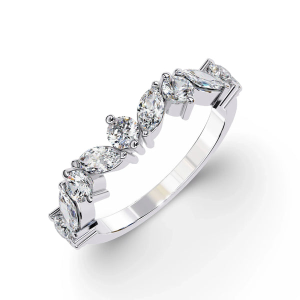 Demi Lab Grown Fancy Diamond Ring in Gold with Diamond Marquee and ...