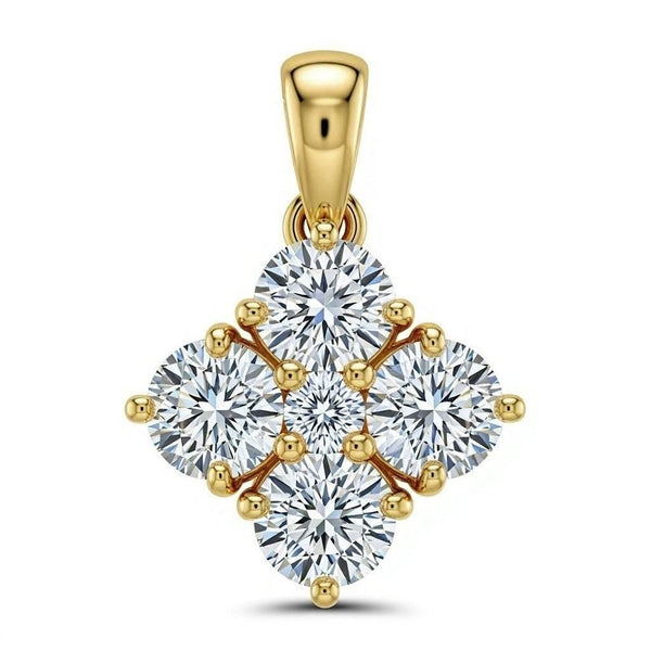Demi Round Brilliant Cut Diamond Solitaire Pendant | JewelsLane ...